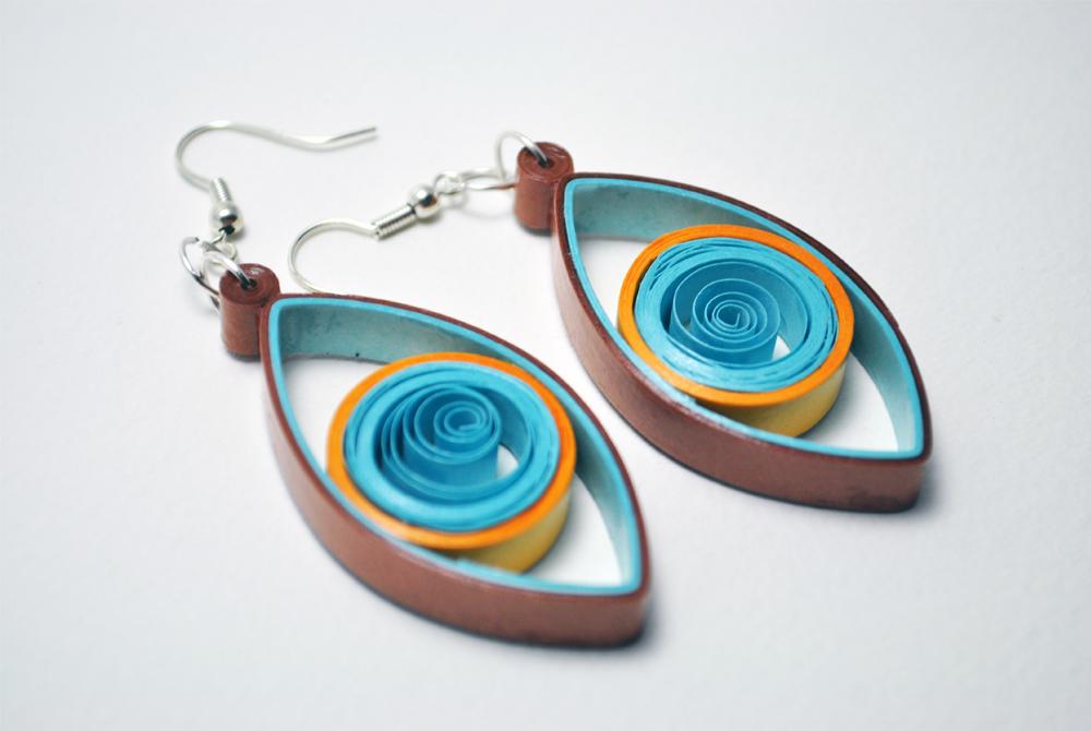 Quilled Paper Earrings | Eyes - Anama Lily